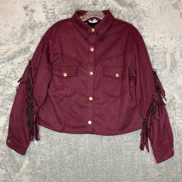 Cato | Jackets & Coats | Cato Women Wine Red Western Cowboy Rodeo ...